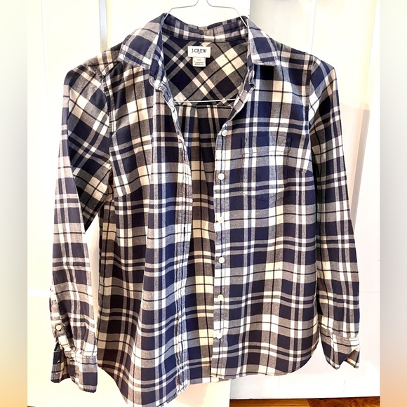 J. Crew | Tops | Jcrew Plaid Flannel Shirt | Poshmark